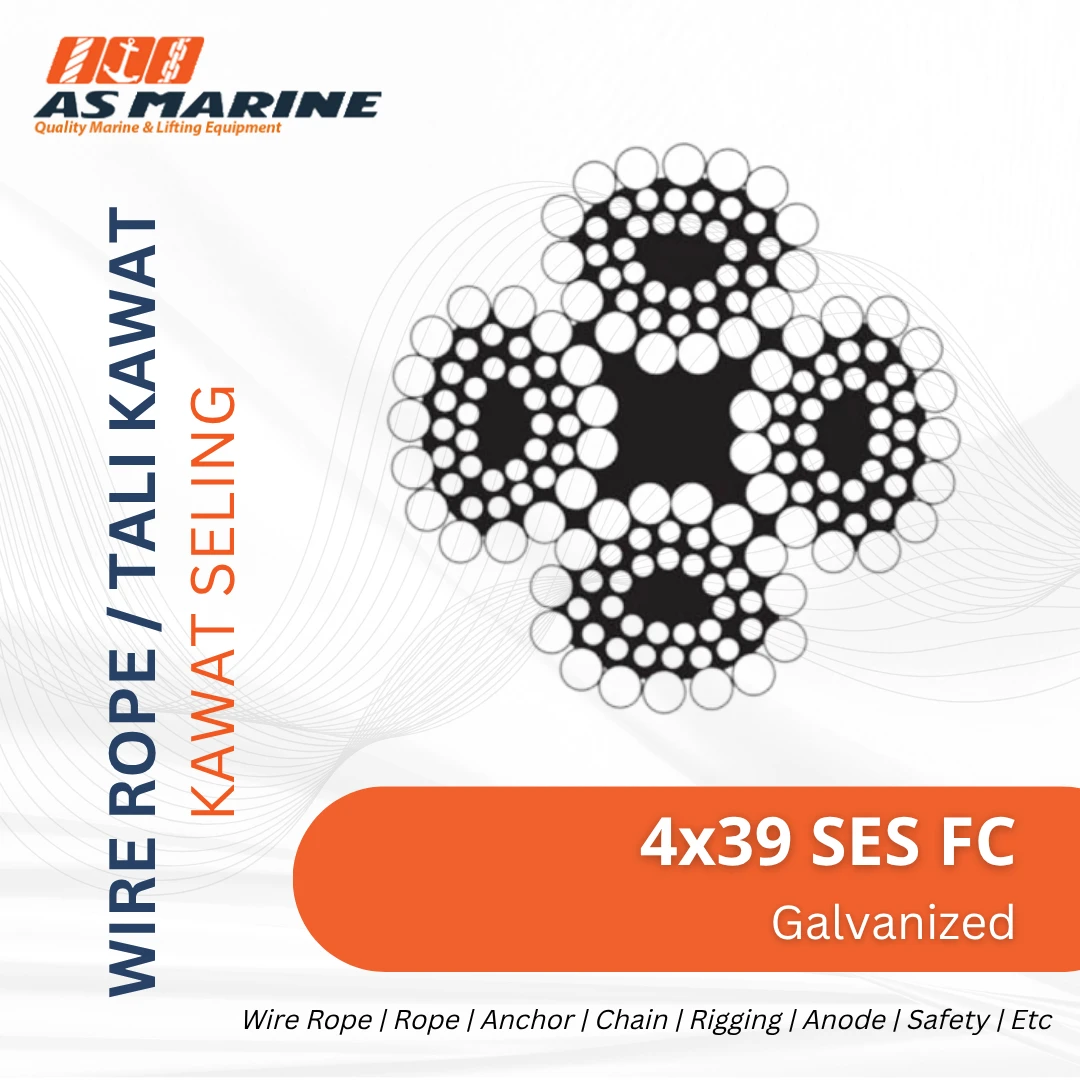 Wire Rope 4x39 SES FC Galvanized | PT. Anugrah Sukses Marine