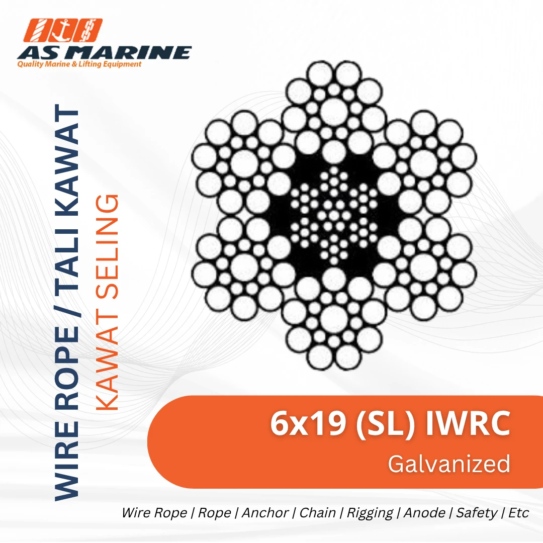 Wire Rope 6x19 (SL) IWRC Galvanized | PT. Anugrah Sukses Marine