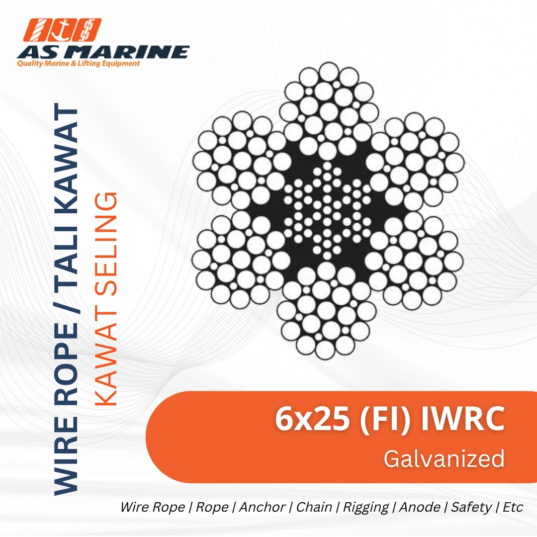 Wire Rope 6x25 (FI) IWRC Galvanized | PT. Anugrah Sukses Marine