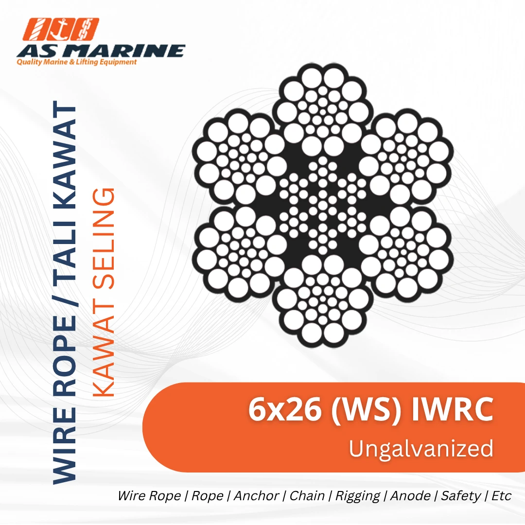 Wire Rope 6x26 (WS) IWRC Ungalvanized | PT. Anugrah Sukses Marine
