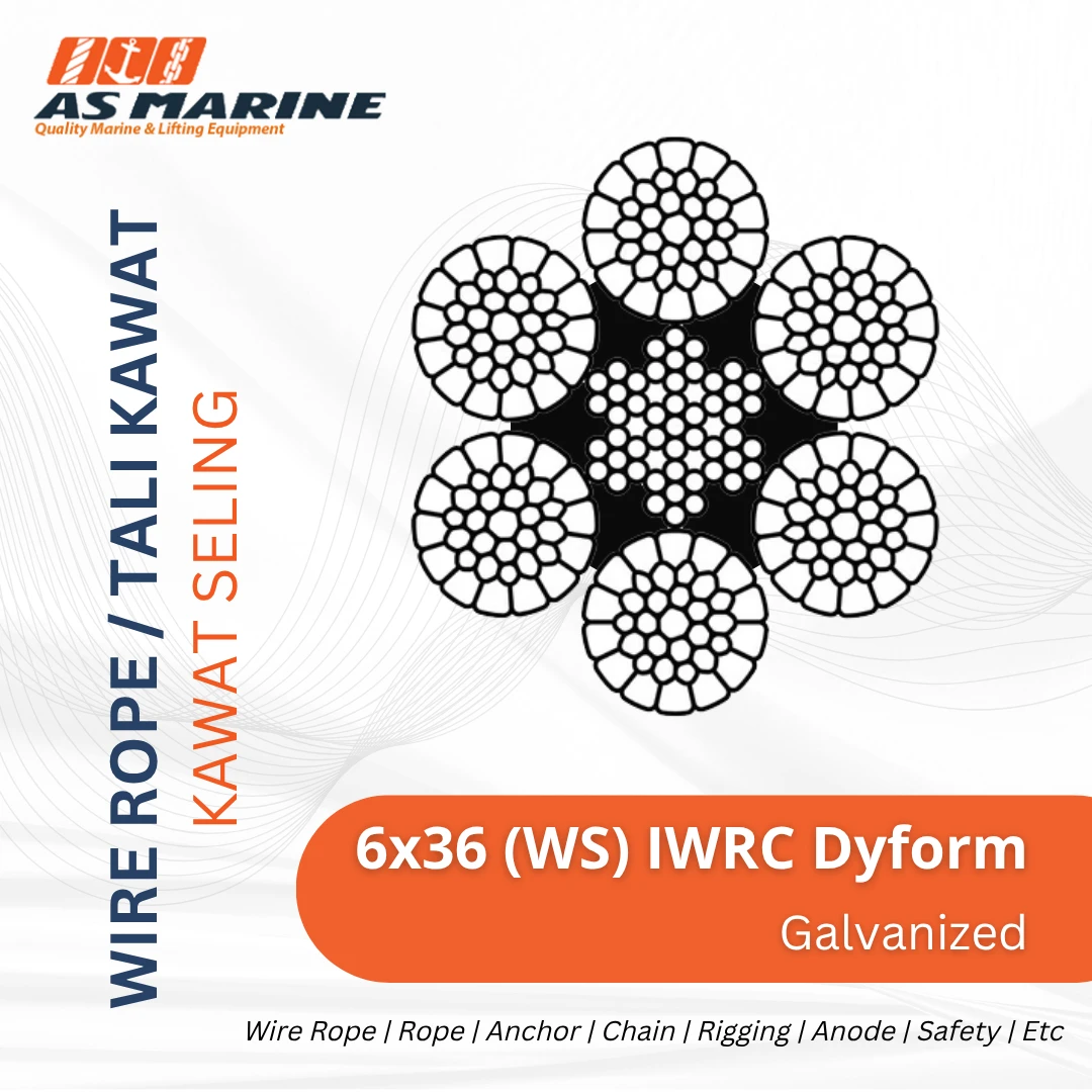 Wire Rope 6x36 (WS) IWRC Dyform Galvanized | PT. Anugrah Sukses Marine