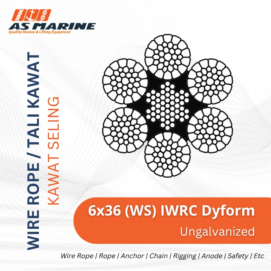 Wire Rope 6x36 (WS) IWRC Dyform Ungalvanized | PT. Anugrah Sukses Marine