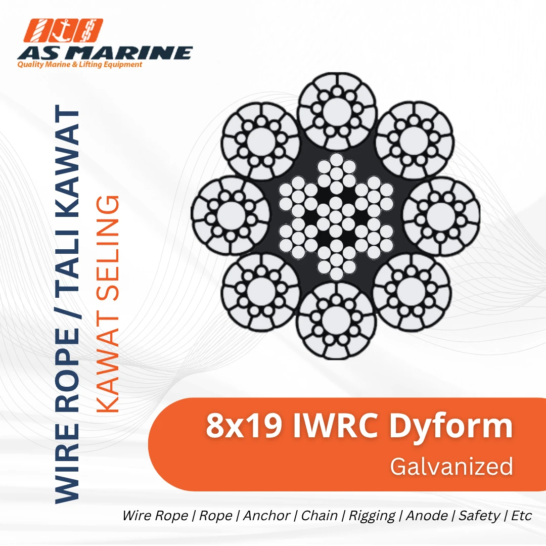 Wire Rope 8x19 Dyform IWRC Galvanized | PT. Anugrah Sukses Marine