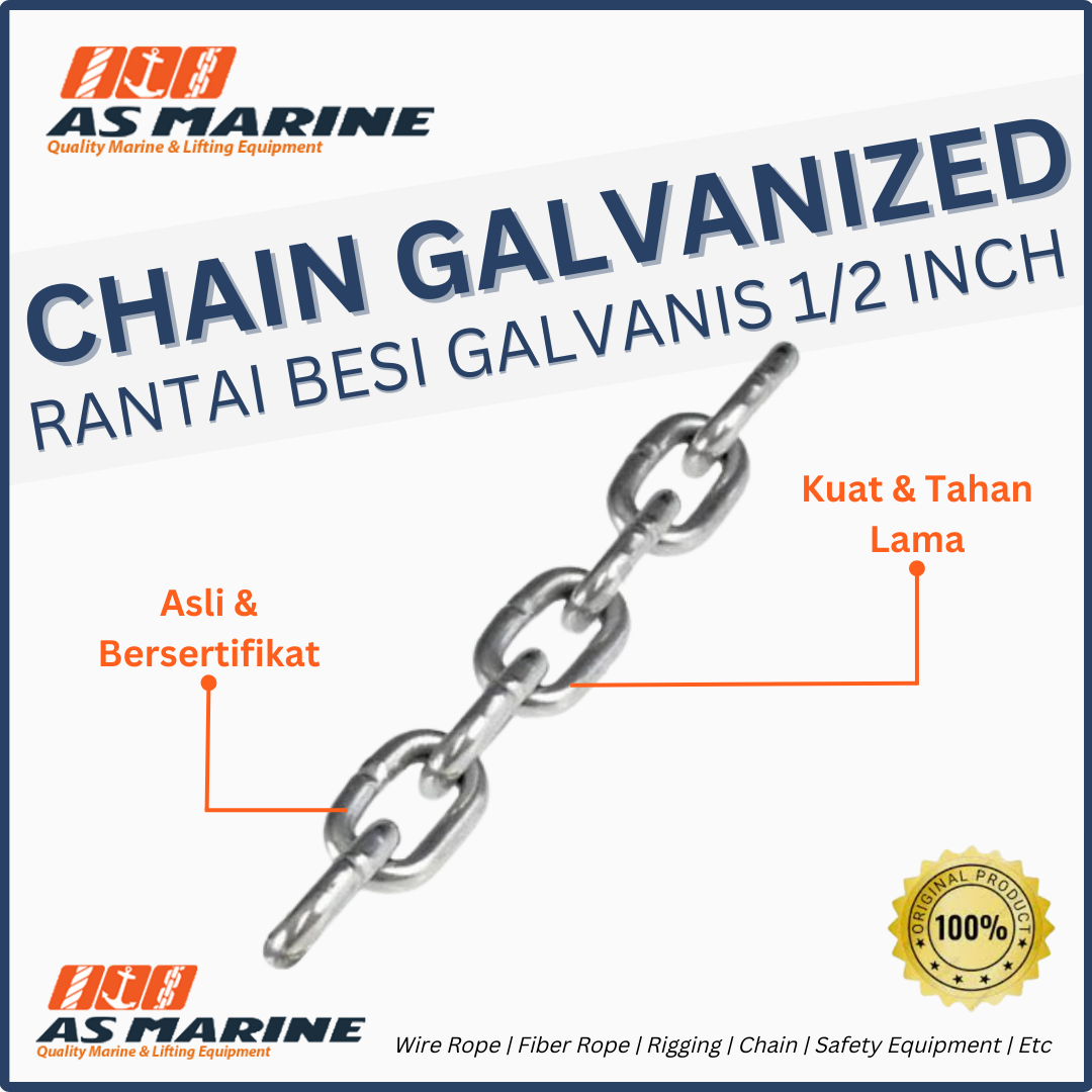Chain / Rantai Galvanized 1/2 Inch | PT. Anugrah Sukses Marine