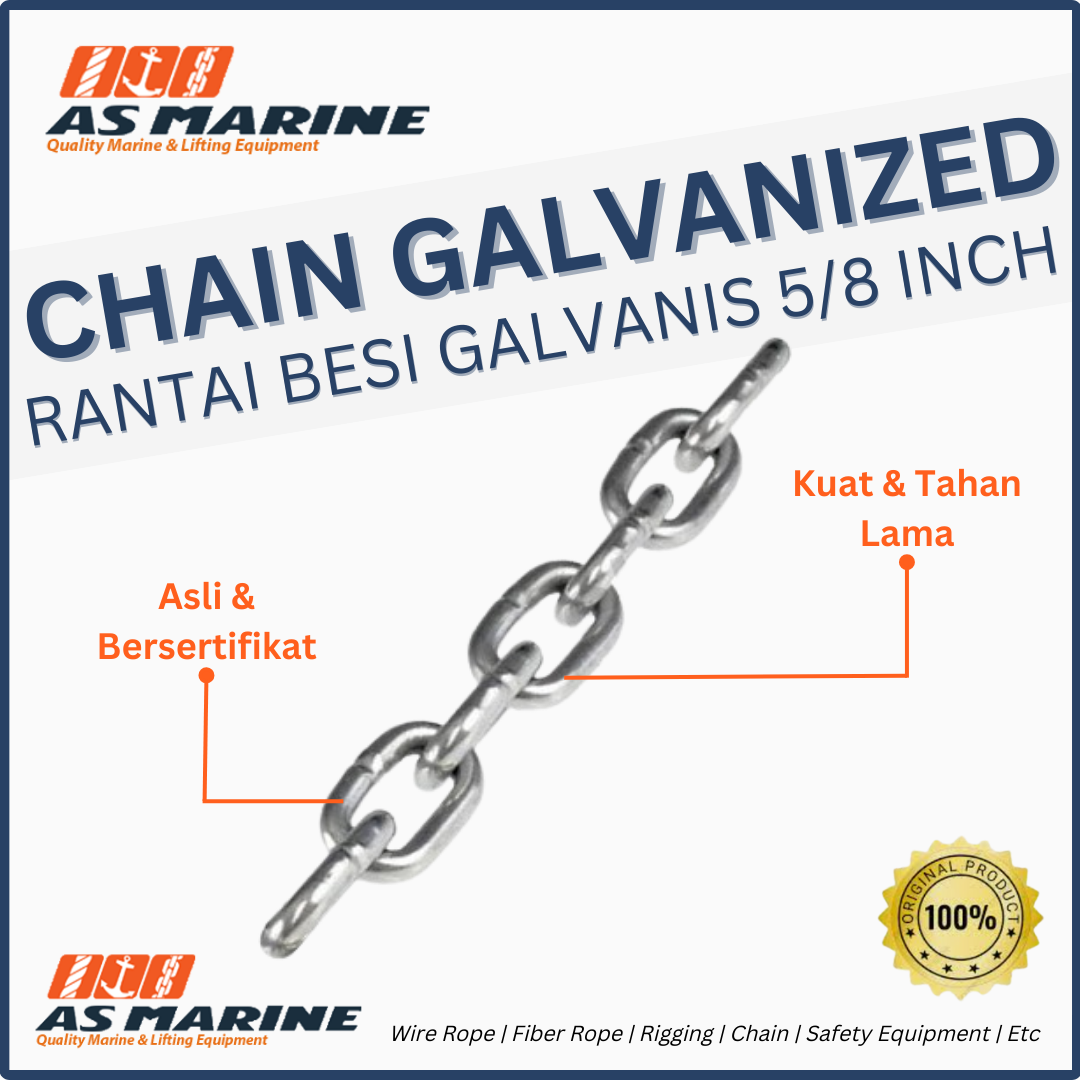 Chain / Rantai Galvanized 5/8 Inch | PT. Anugrah Sukses Marine