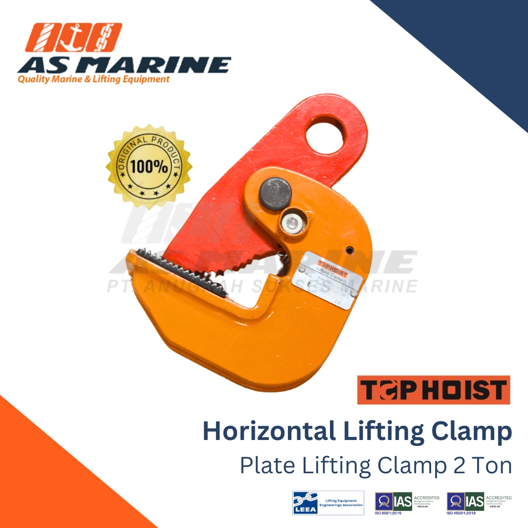 Horizontal Plate Lifting Clamp 2 Ton TOPHOIST | PT. Anugrah Sukses Marine