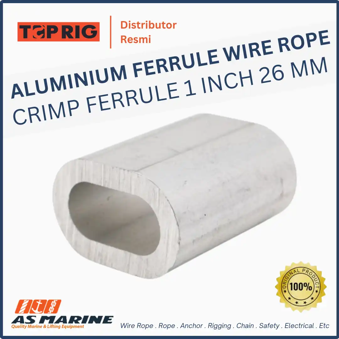 Toprig Aluminium Ferrule / Crimp Ferrule Wire Rope 1 Inch 26 mm Long ...