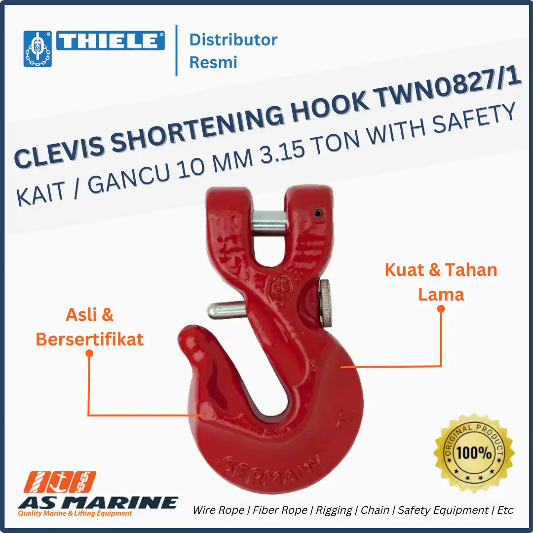 THIELE Clevis Shortening Hook / Kait / Gancu TWN 0827/1 10 mm 3.15 Ton ...