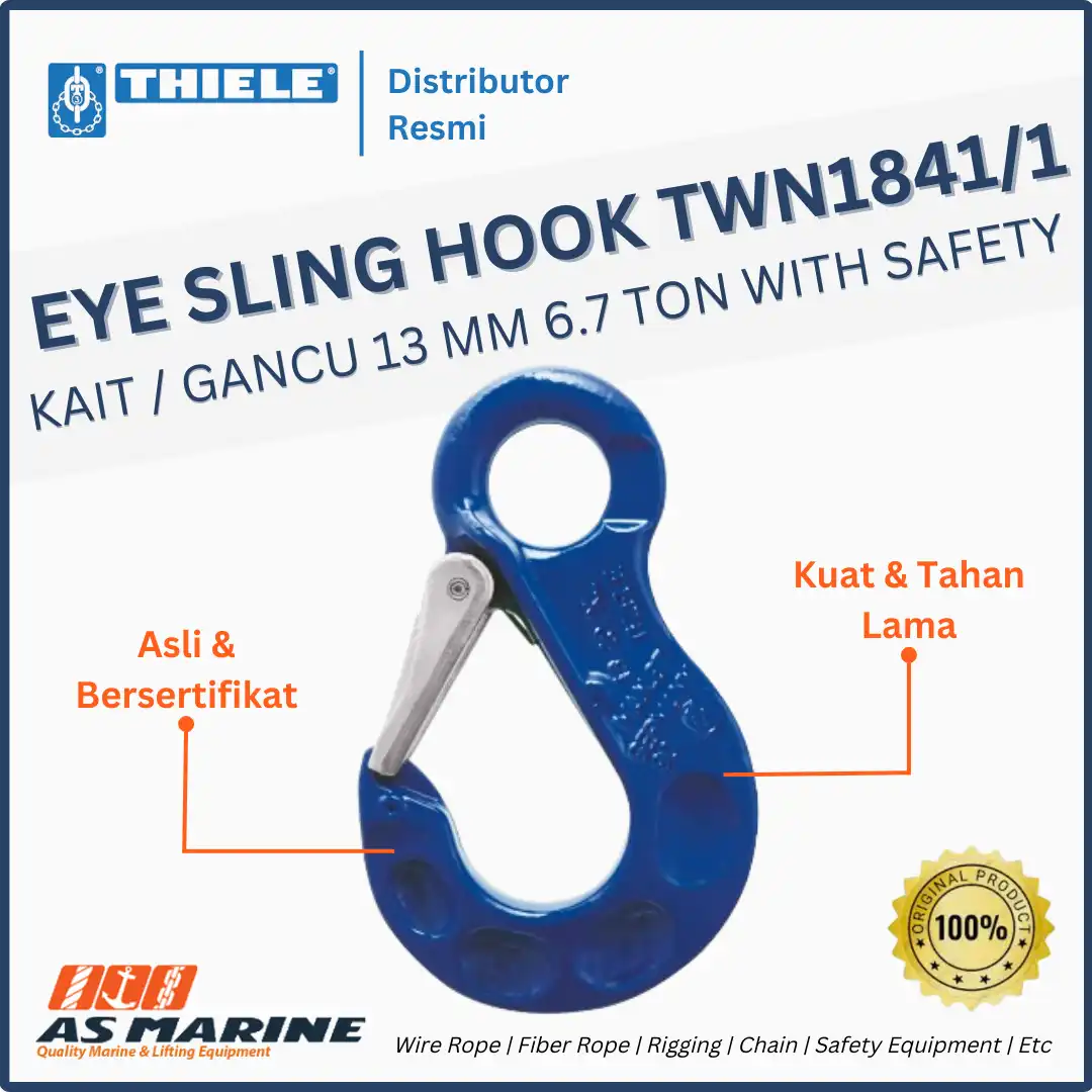 THIELE Eye Sling Hook / Kait / Gancu TWN 1841/1 13 mm 6.7 Ton with ...