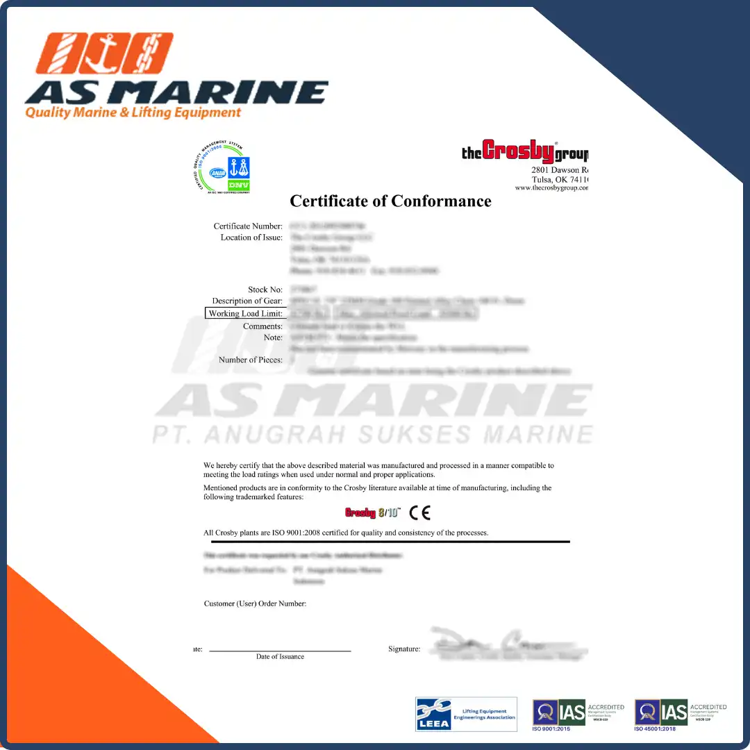 Crosby USA Masterlink / Master Link Alloy Pear Shaped A341 1-3/8 Inch ...