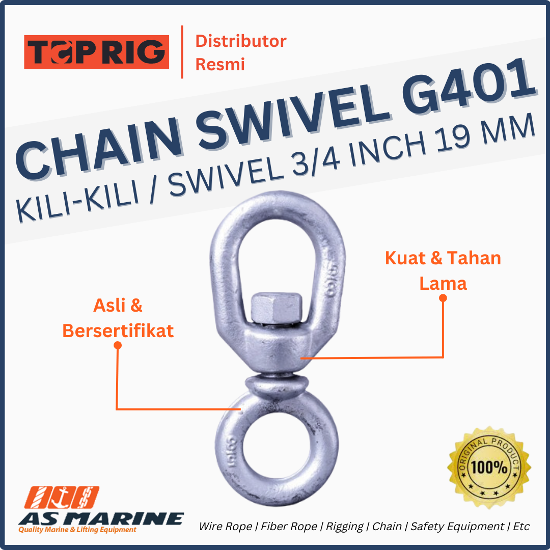 Toprig Chain Swivel / Kili-Kili Galvanized G401 3/4 Inch 19 mm | PT ...