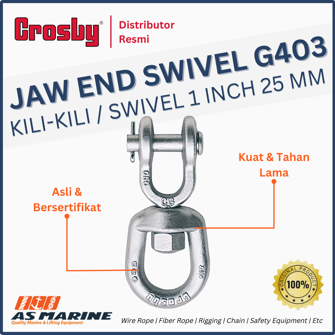 Crosby USA Jaw End Swivel / Kili-Kili G403 1 Inch 25 mm | PT. Anugrah ...