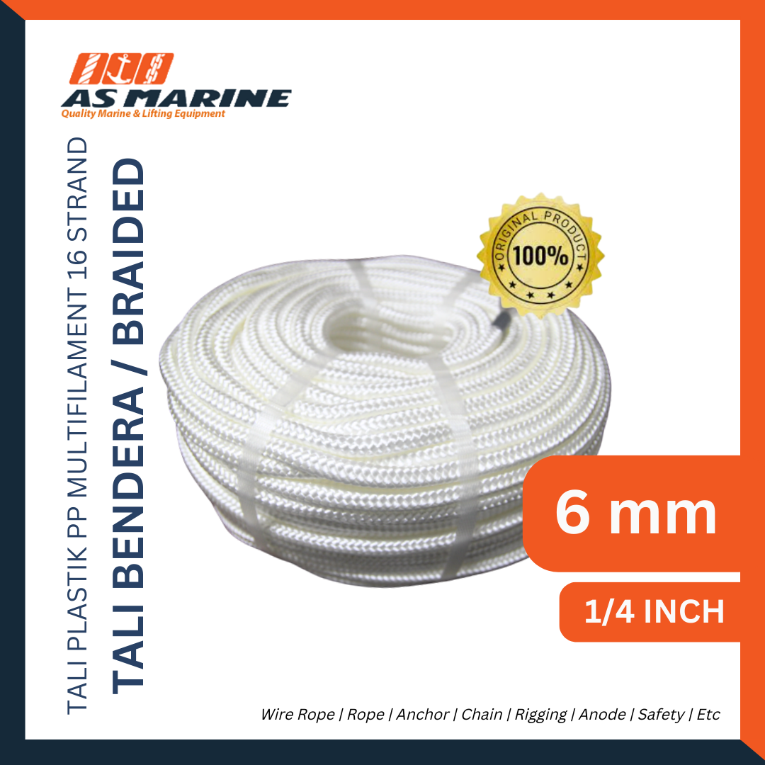 Tali Bendera / Tali Braided PP Multifilament 16 Strand | PT. Anugrah ...