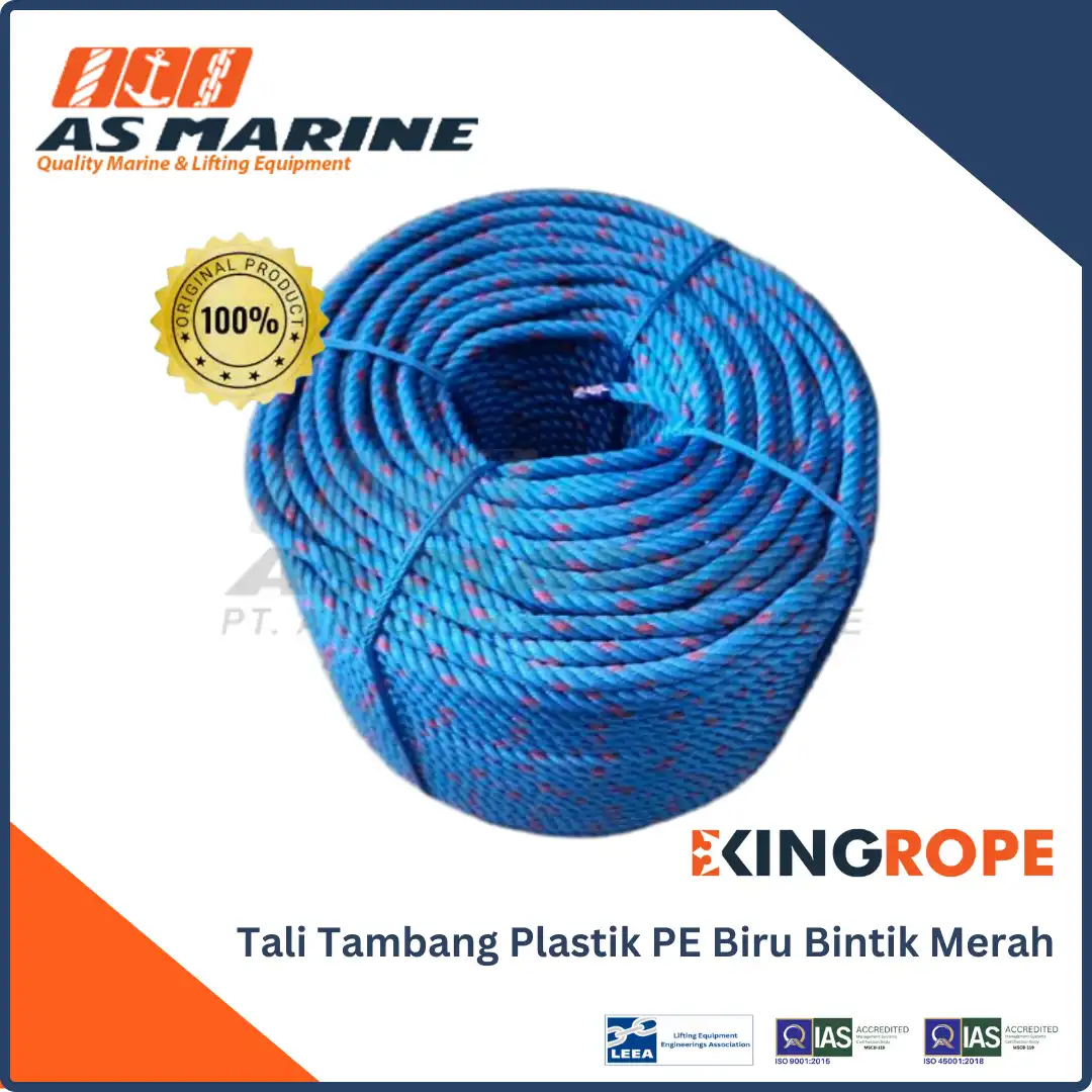 Tali Tambang Plastik PE Biru Bintik Merah Kingrope | PT. Anugrah Sukses ...