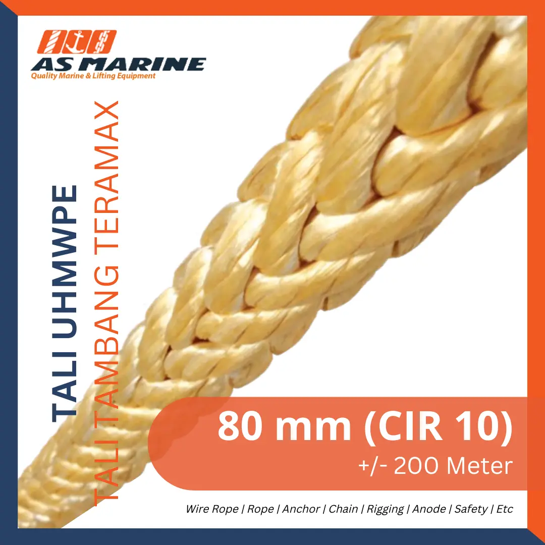 Tali Tambang UHMWPE Teramax 80 mm - CIR 10 | PT. Anugrah Sukses Marine