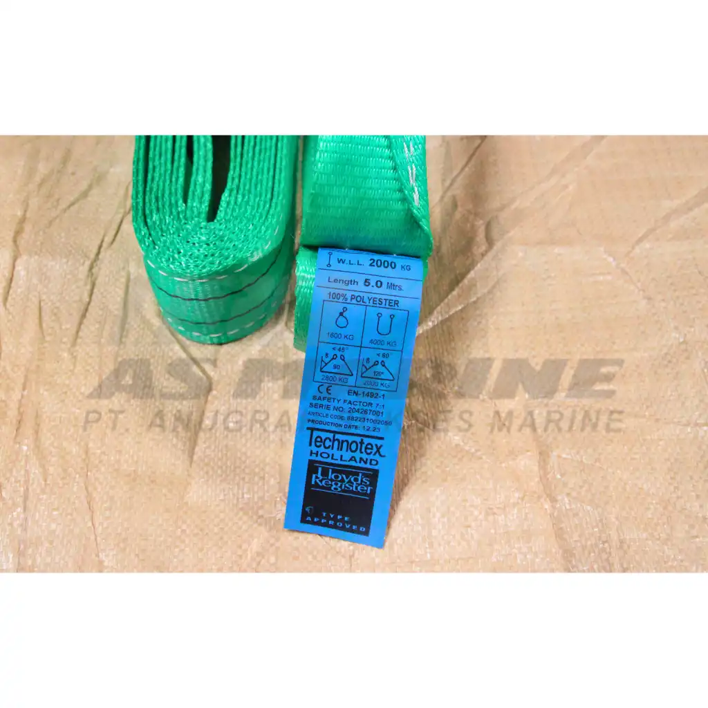 Webbing Sling Belt / Tali Angkat 2 Ton x 12 Meter 60 mm Technotex ...
