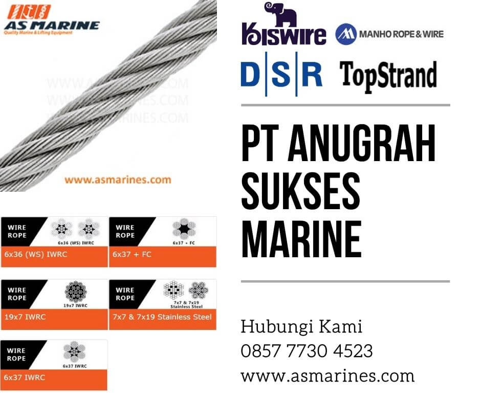 Jual Wire Rope Asli dan Berkualitas | PT. Anugrah Sukses Marine